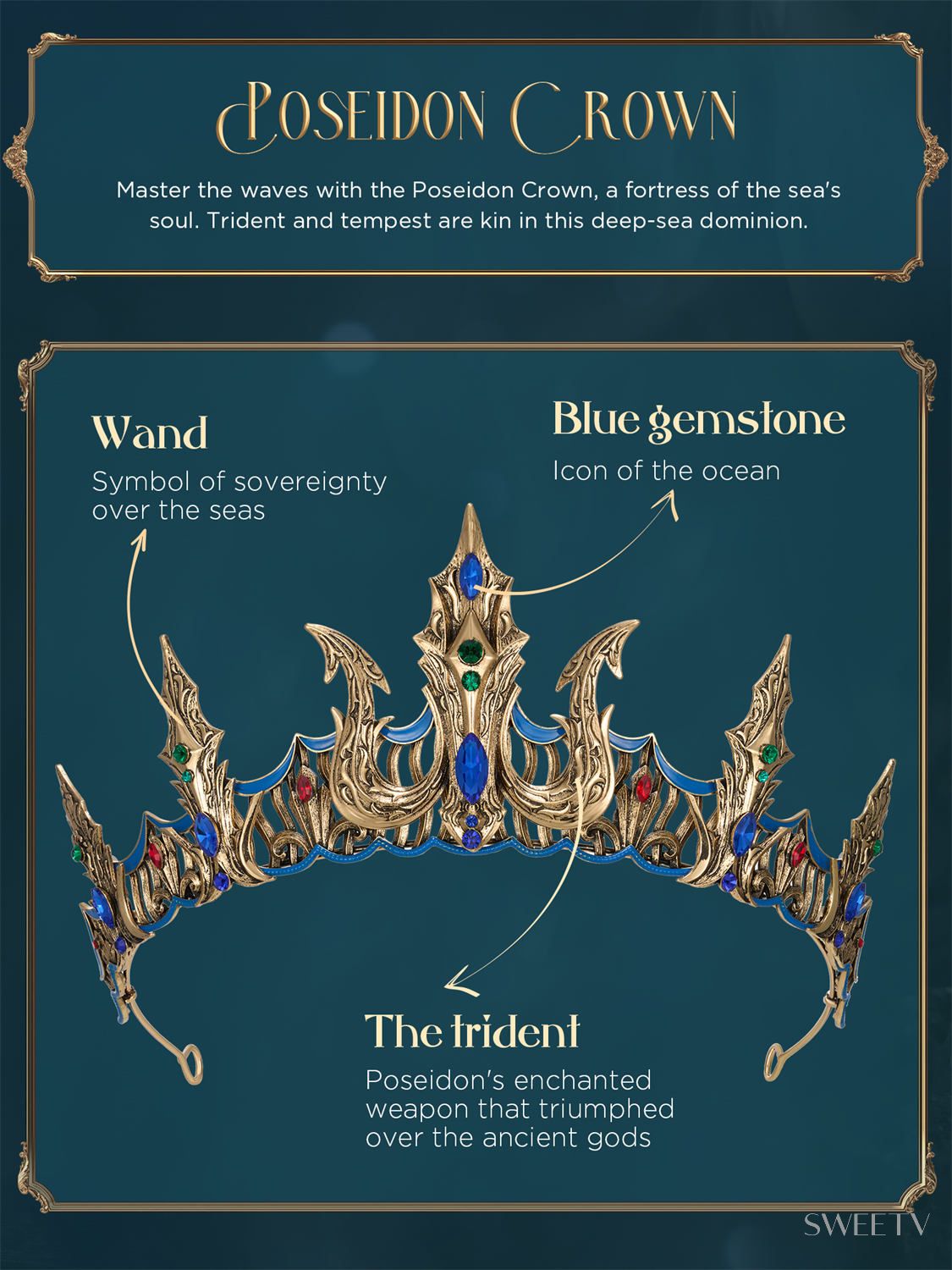 SV Poseidon Crown-Crowns & Tiaras | SWEETV