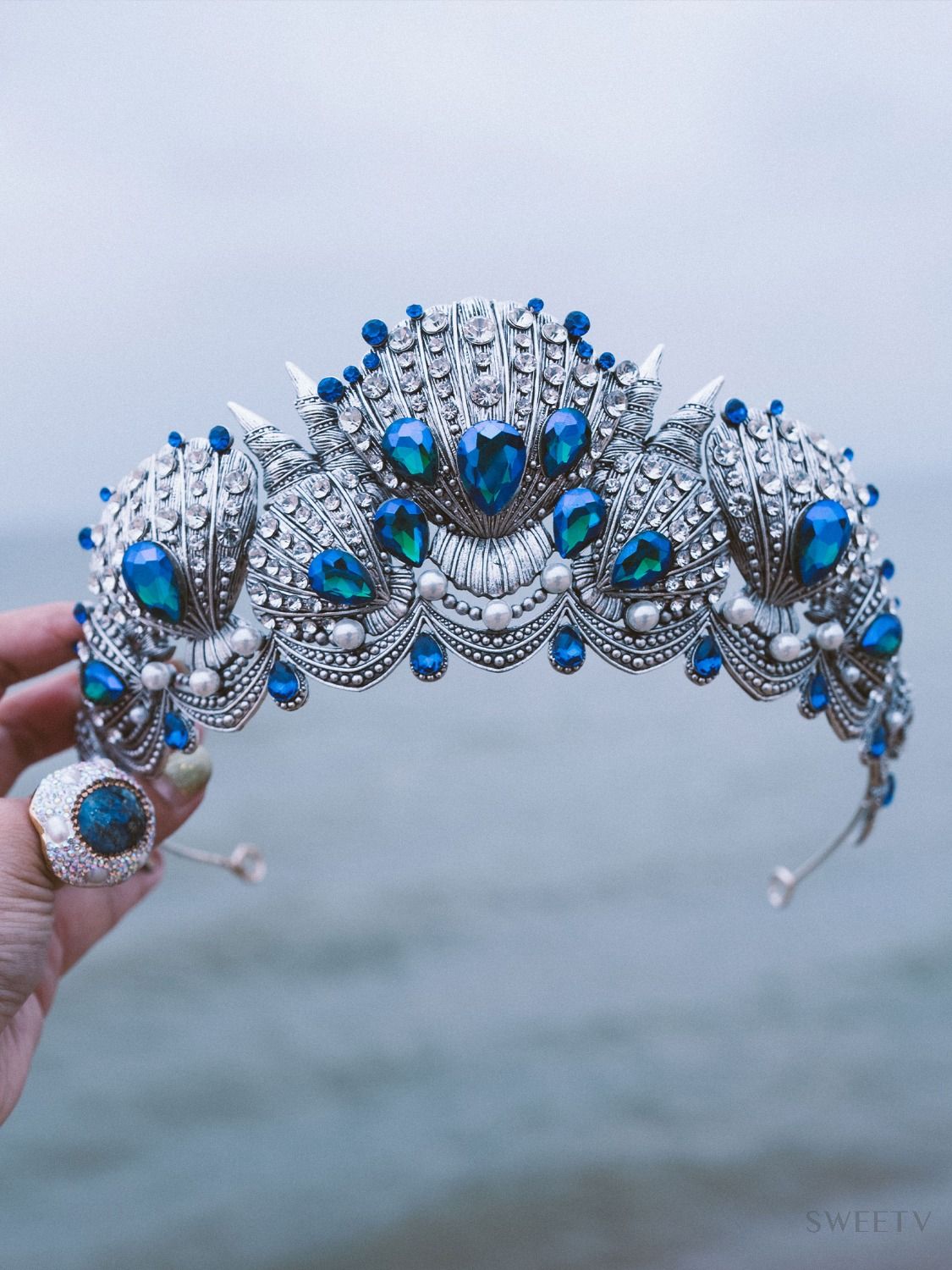 Shell Crown-SWEETV Mermaid-Crowns & Tiaras | SWEETV